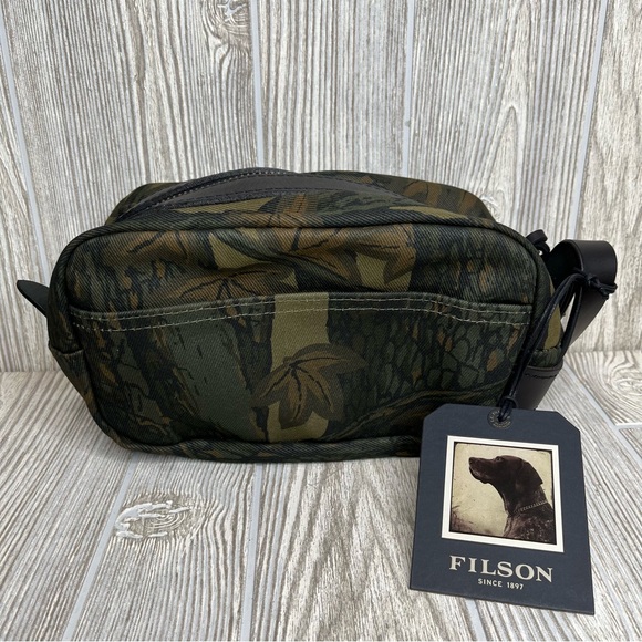 Filson | Bags | Filson Rugged Twill Travel Dopp Kit Leather Usa ...